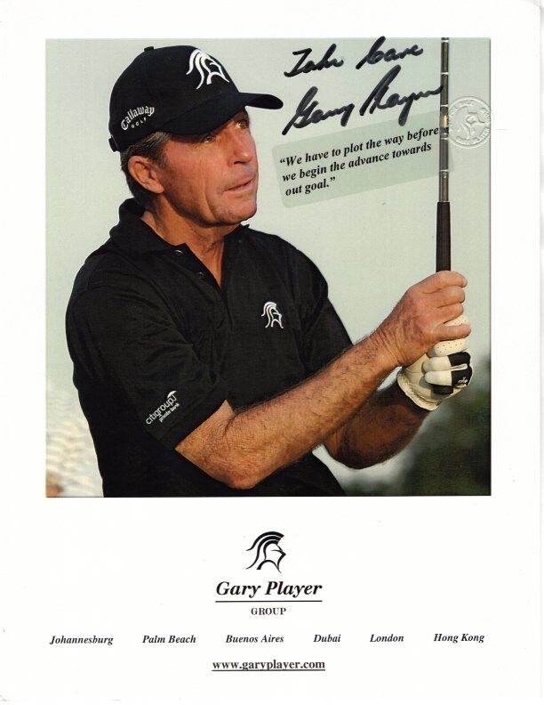 GARY PLAYER Signed Autographed 8.5x11 PGA GOLF Photo | eBay