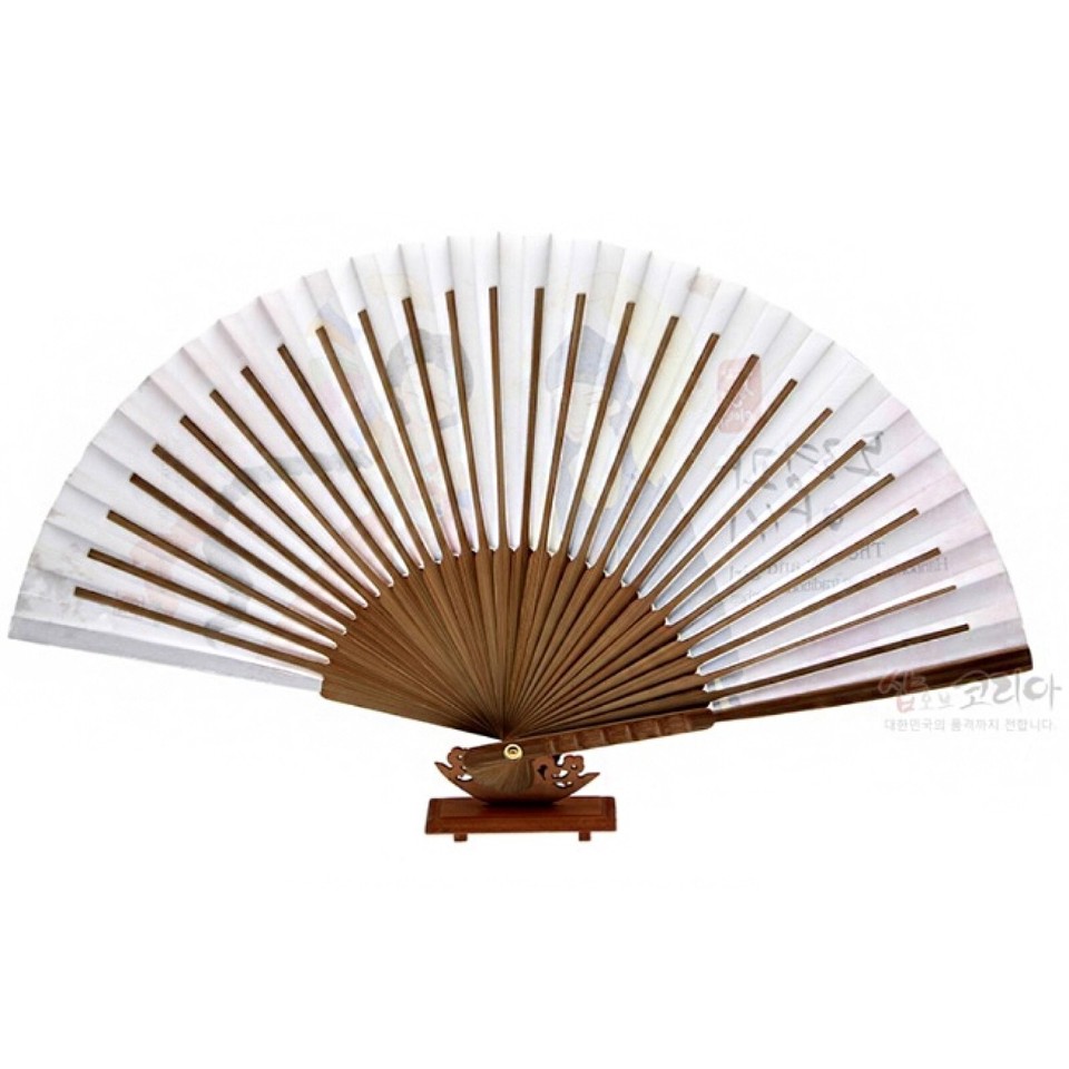 [*Korean Traditional Crafts] Folding Hand Fan Boy & Girl Korean Paper ...