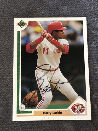 Barry Larkin Autographed 1991 Upper Deck #353 Cincinnati Reds | eBay