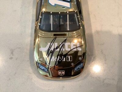 RYAN NEWMAN AUTOGRAPHED 2005 DODGE CHARGER ALLTEL MOBIL 1 GOLD DIECAST ...