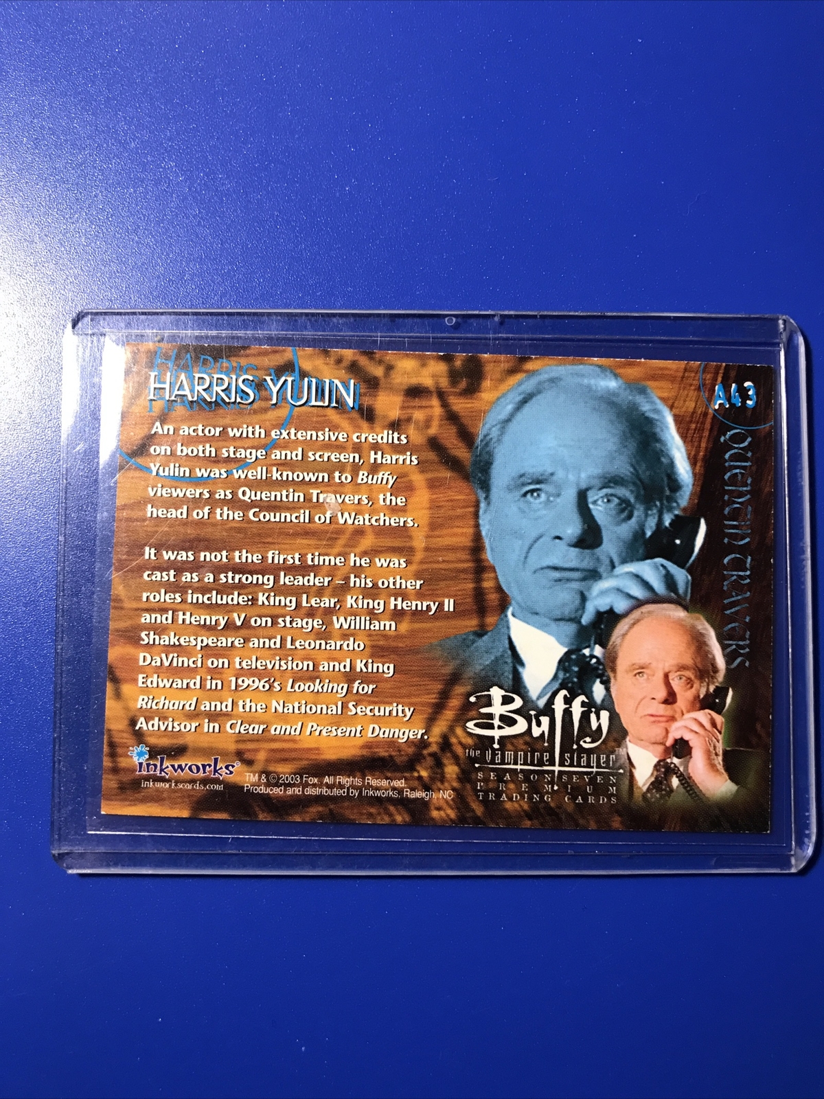 Buffy The Vampire Slayer Season 7 Autograph Quentin Travers | eBay