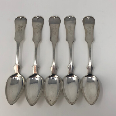 Enos Reeves Coin Silver Spoon Charleston SC Southern Set of 5 RARE ...