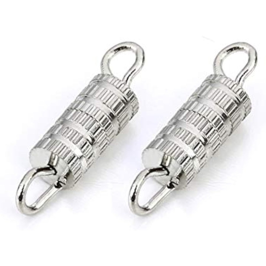 100 Sets 4mm x 15mm Screw Type Clasp Barrel Screw Clasps Twist Clasps ...