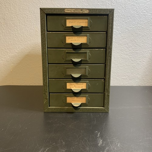 Vintage Kennedy Tool Box Parts Cabinet 6 Drawers Green | eBay