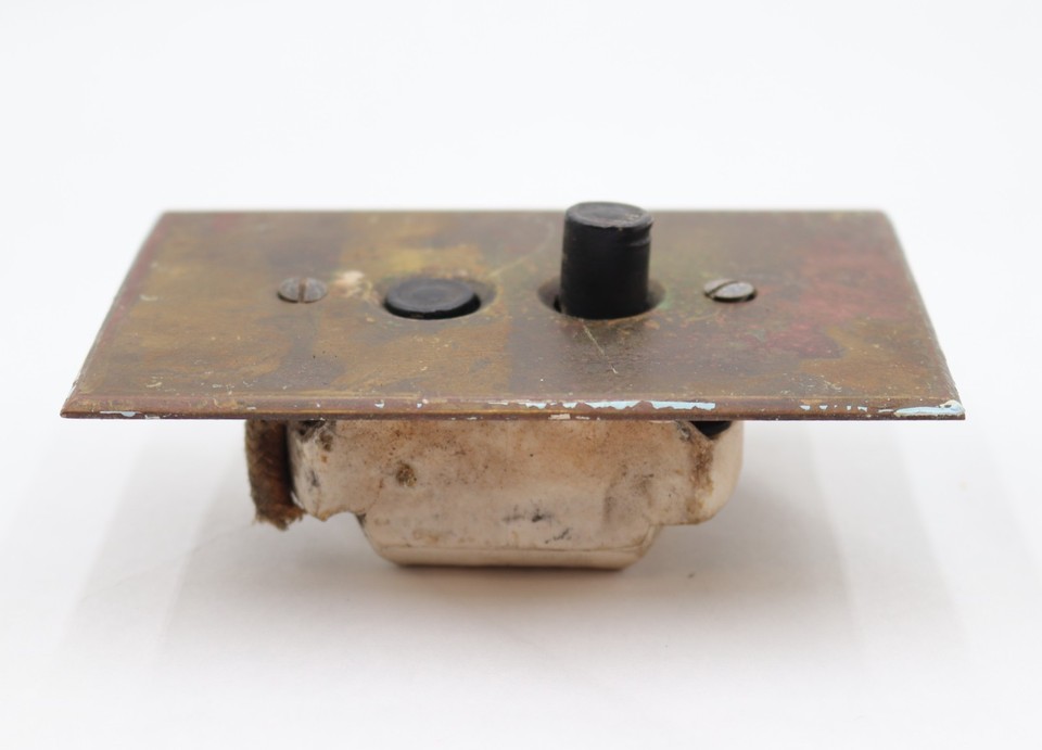 Vintage Two Push Buttons Brass Switch Plate | eBay
