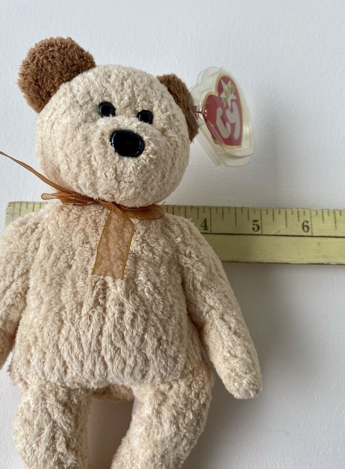 Huggy Retired 2000 TY Beanie Babie 8in Tan and Brown Bear 4306 Tag ...