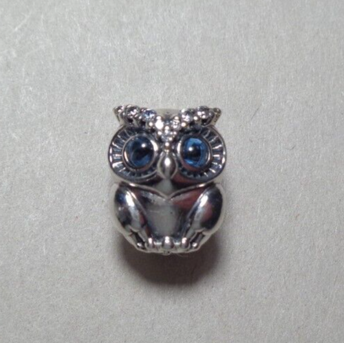 Pandora SPARKLING OWL 798397NBCB Silver Blue Crystals Cubic Zirconia ...