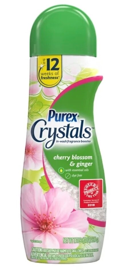 Purex Crystals In-Wash Fragrance and Scent Booster, Cherry Blossom ...