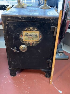 Antique Steel Floor Safe "The Cincinnati Hall's Safe Co." Style 4 ...