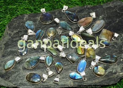 Labradorite Gemstone Ethnic Handmade Pendants 5pcs Lots For Woman | eBay