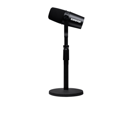 Shure MV7 Podcast Mic Black w/ Ultimate Support JS-DMS75 Goosenesck ...