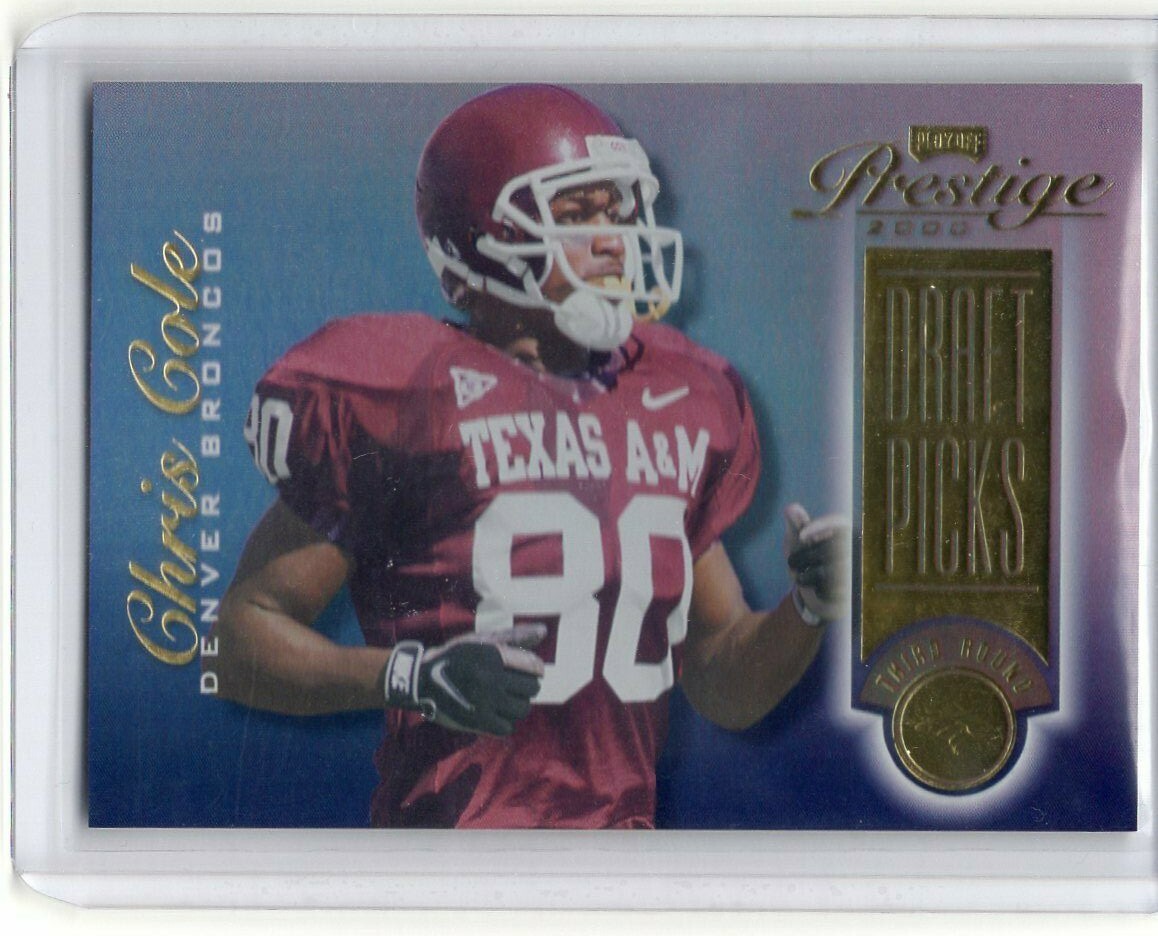 CHRIS COLE 2000 Playoff Prestige DRAFT PICKS ROOKIE CARD #27 - BRONCOS ...