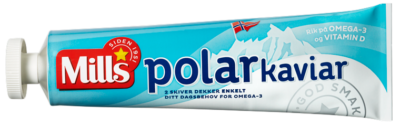 Norwegian "Mills Polar Kaviar" tube 180 grams. Caviar from Norway, cod ...