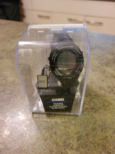CASIO Solar Powered Lap Memory World Time Wrist Watch New in Box | eBay