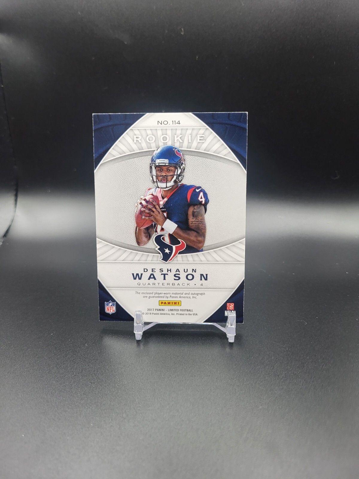 2017 Panini Limited Deshaun Watson Patch Auto Rookie /149 Autograph On ...