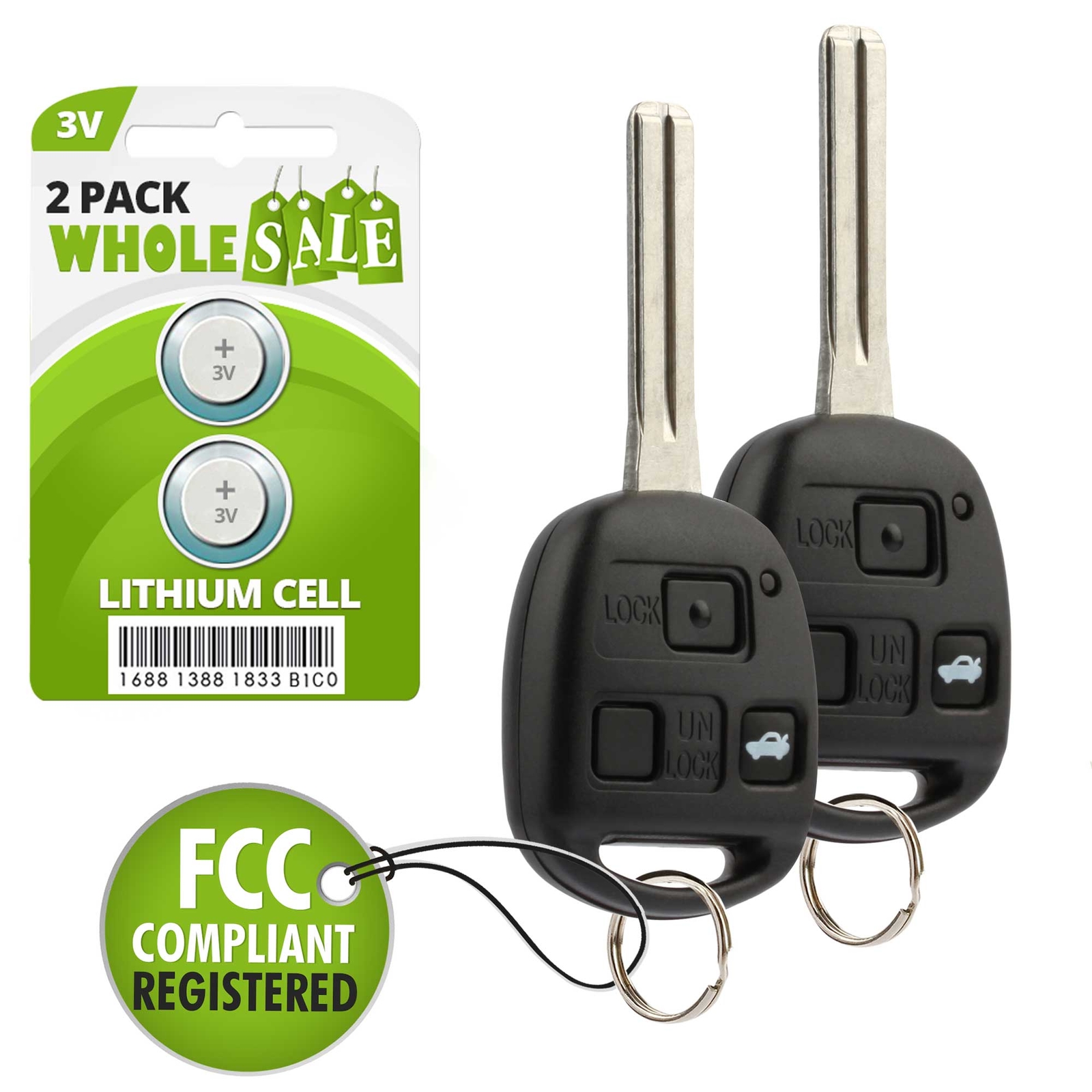 2 Replacement For 2001 2002 2003 Lexus LS430 Key Fob Remote | eBay