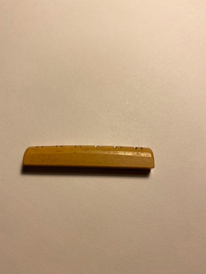 MusicianAtHeart Unbleached Slotted Bone Nut 12 String Acoustic Guitar ...