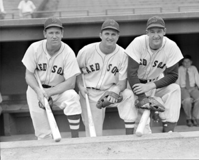 Boston Red Sox Tom McBride, Leon Culberson, and George Metkovich 1940 ...
