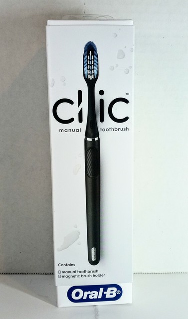 Oral-B Clic Manual Toothbrush Matte Black With Magnetic Holder C20 for ...