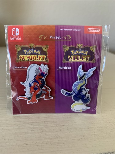 Pokemon Scarlet Koraidon Pokémon Violet Miraidon Pin Set Switch Sealed ...