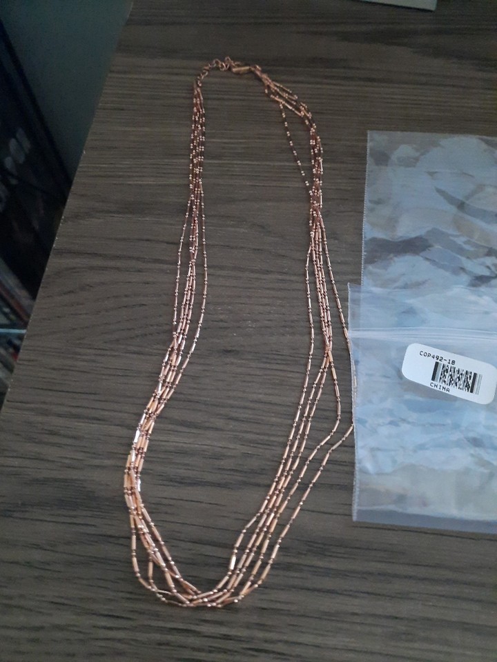 Brand New JTV#492:18" Copper necklace 5 thin strands | eBay