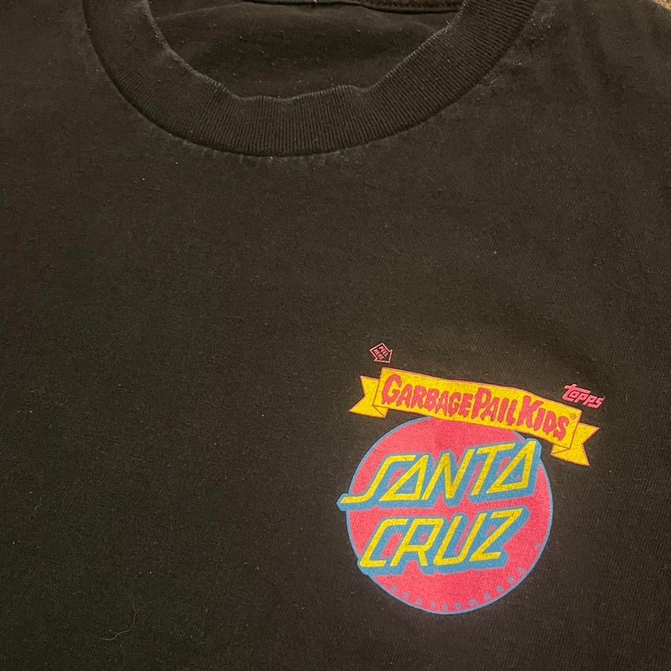 Black Small Santa Cruz x Garbage Pail Kids graphic skateboarding tee | eBay