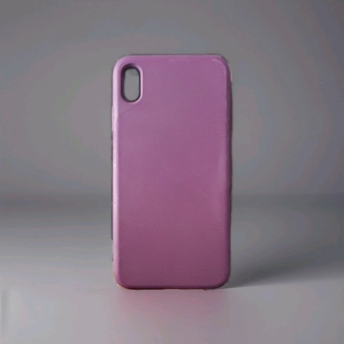 iPhone XR Case 6 3/8"×3 3/16" Purple Liquid Silicone Slim Light ...