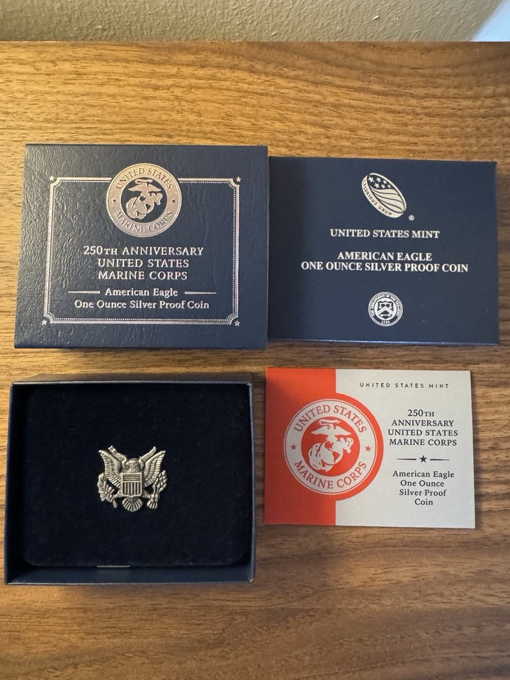 2025 Marine Corps 250th Anniversary Silver Proof Coin 1oz American ...