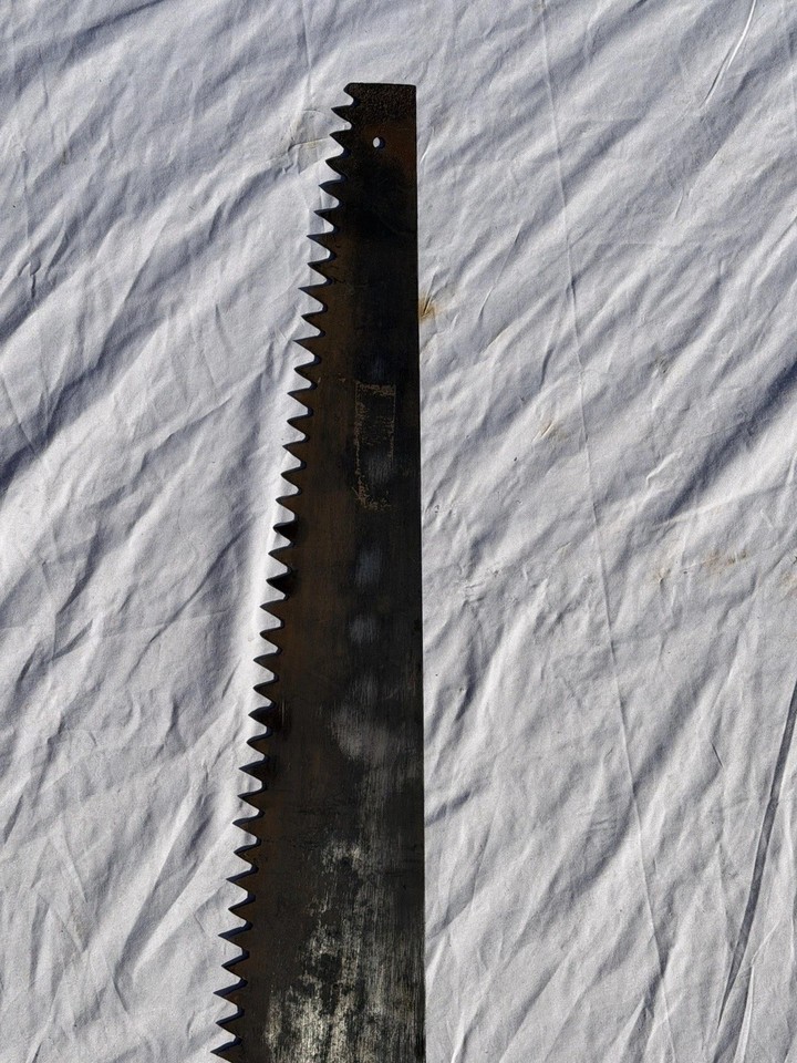 Antique Primitive 2 Two Man Crosscut Logging Saw Blade Log Tool | eBay