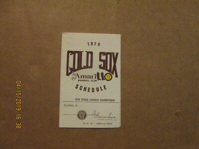 Amarillo Gold Sox Vintage Defunct Circa 1979 Team Logo Baseball Pocket ...
