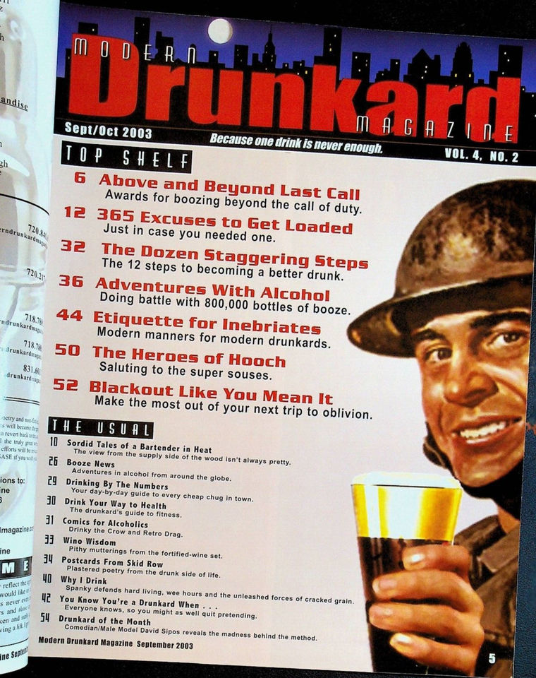 Modern Drunkard Magazine September 2003 David Sipos | eBay