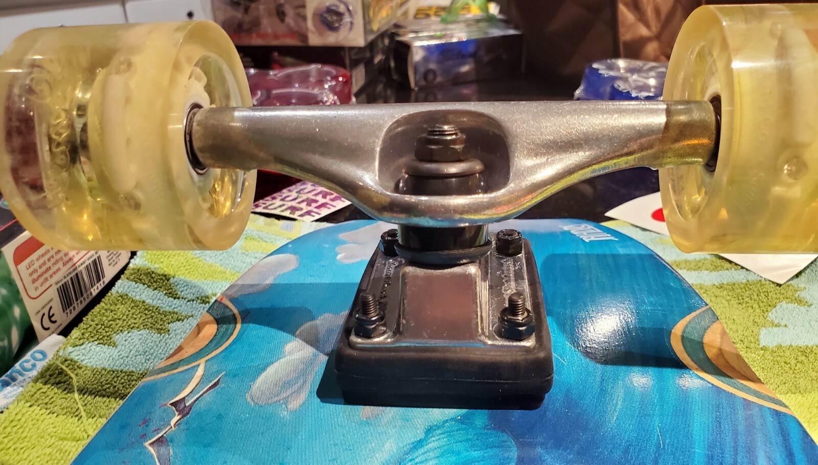 Slant Longboard Wedge Risers - Black, Red, Blue - Angled Riser Pads ...