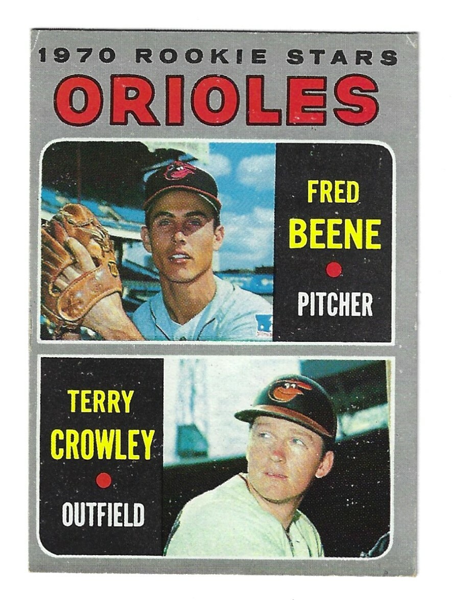 EX-NM 1970 TOPPS BASEBALL #121 ORIOLES ROOKIE STARS FRED BEENE & TERRY ...