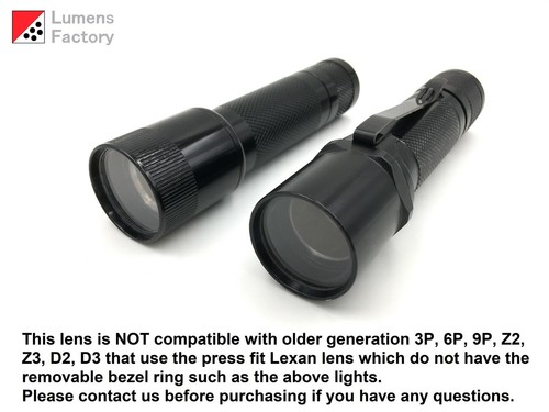 Surefire Z44 Head Replacement Lens UCL, Optical Coated. 6P 9P C2 C3 Z2 ...