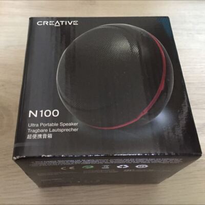 NEW Creative N100 Ultra Portable Speaker 3.5mm Stereo Jack - Black | eBay