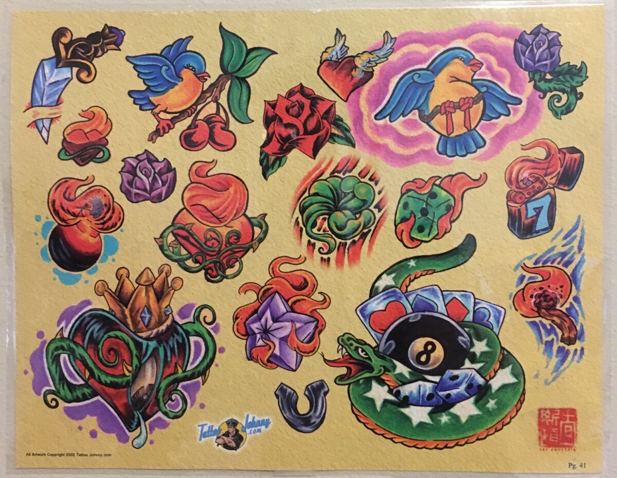 Traditional Flash Flower Tattoo Black Sun Tattoo New Flash