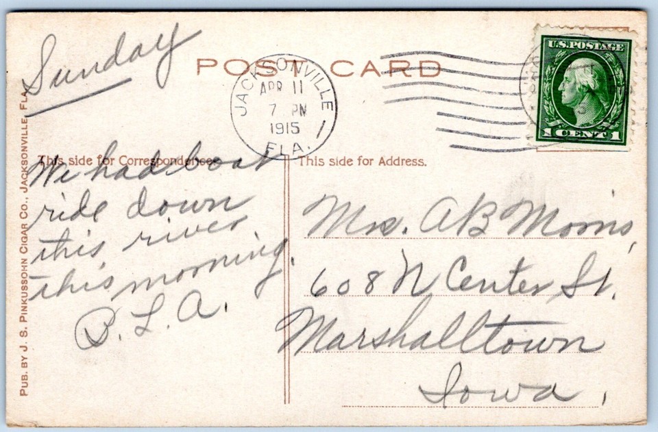 Postcard FL Jacksonville Florida SS Frederick DeBary Steamboat Steamer ...