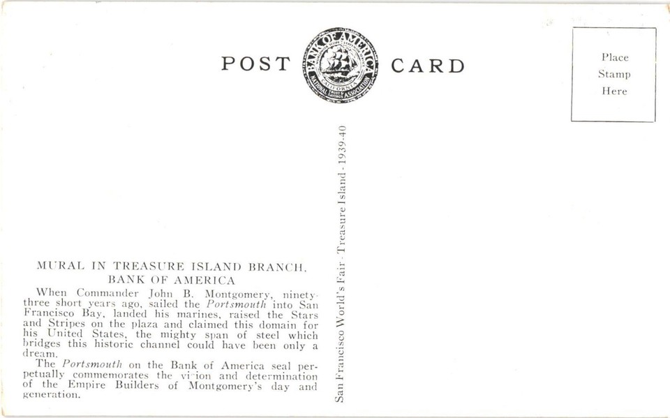 Virginia Mural in Treasure Island Branch Bank of America Vintage ...