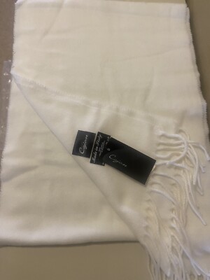 CEJON WHITE RECTANGLE SCARF MADE IN ITALY | eBay