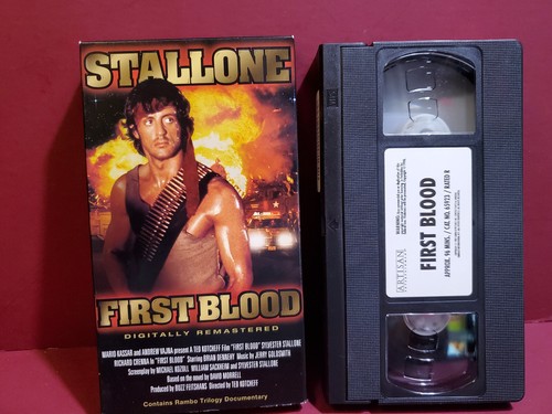 VHS First Blood Sylvester Stallone Digitally Remastered action classic ...