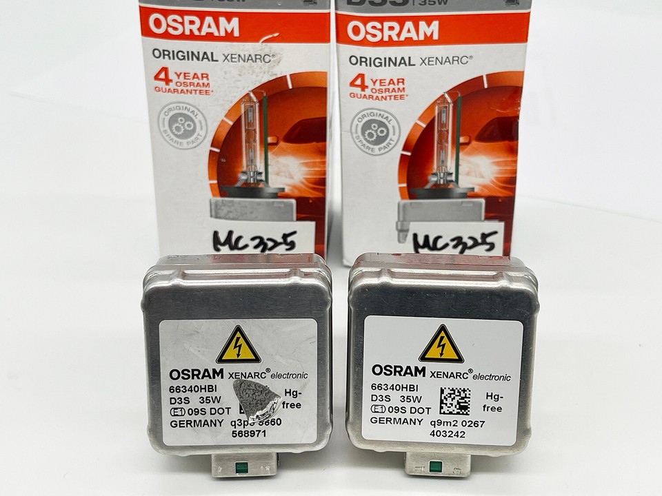 USED OSRAM D3S 66340HBI 4300K OEM HID Xenon Bulbs TRUST label 2-PACK ...