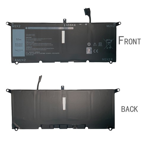 100% New DXGH8 G8VCF 52Wh Battery For Dell XPS 13 9370 9380 Latitude ...