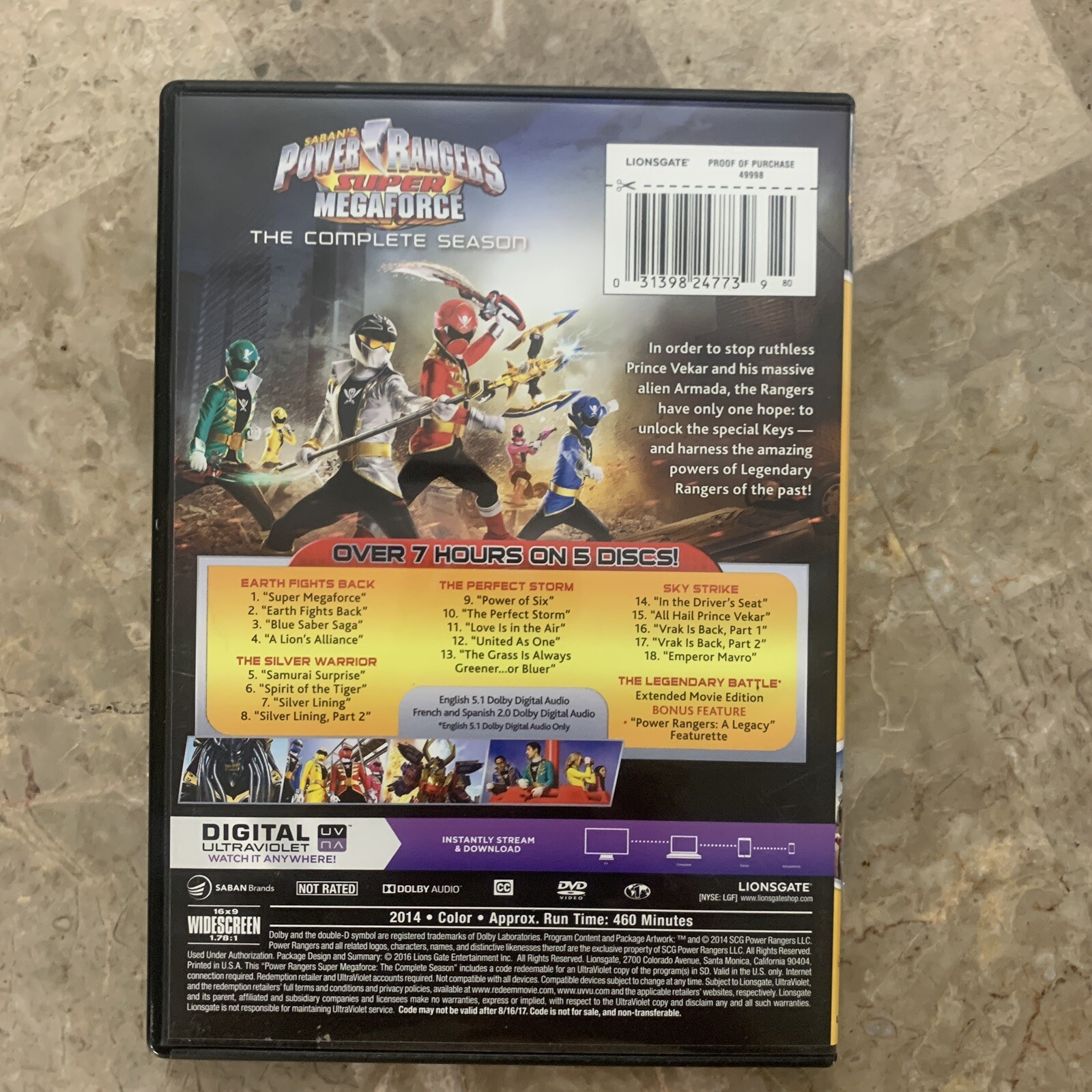 Power Rangers Super Megaforce The Complete Season DVD 5-Disc Set ...