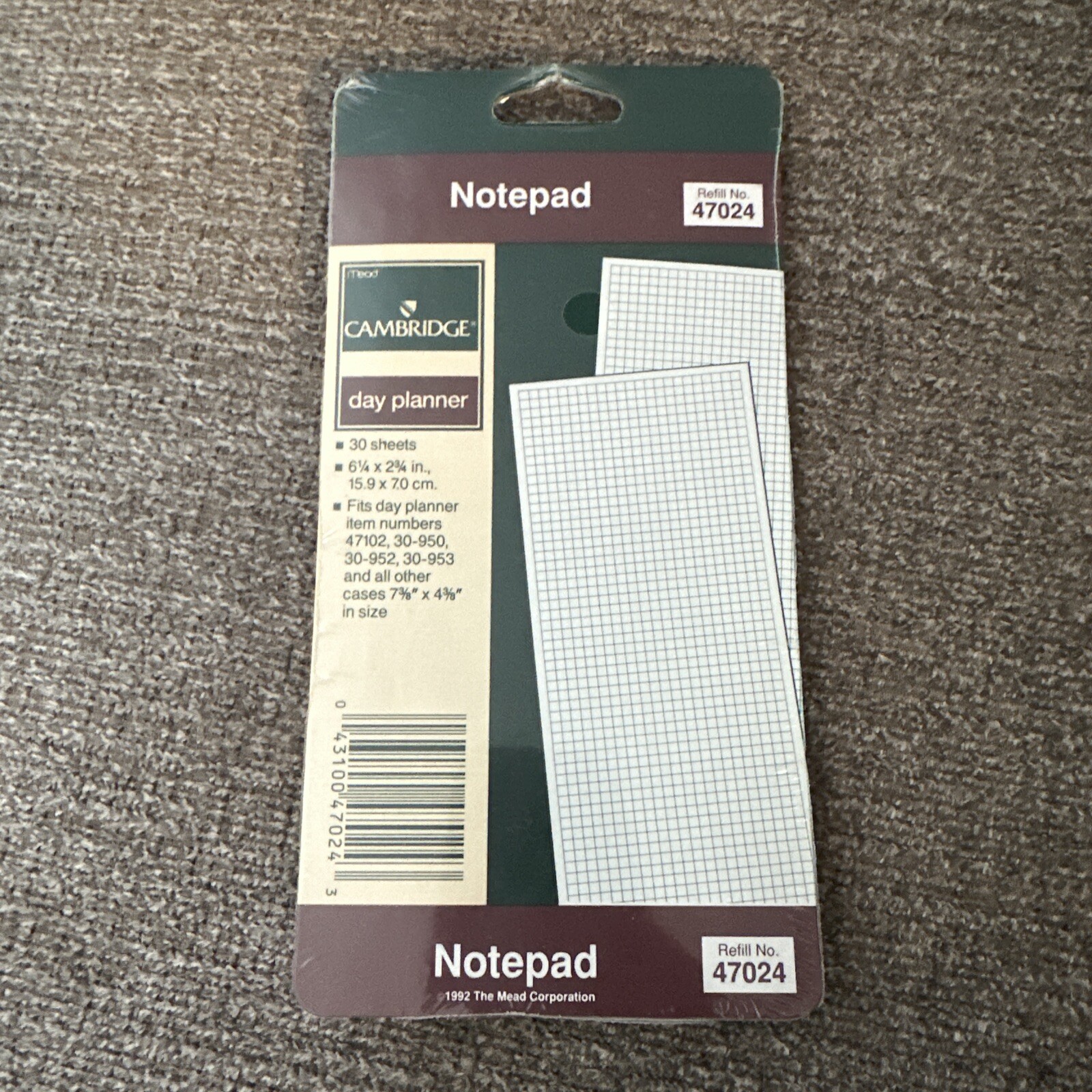 Mead Cambridge #47024 Refill Note Pad Day Planner 30 sheets In pack ...