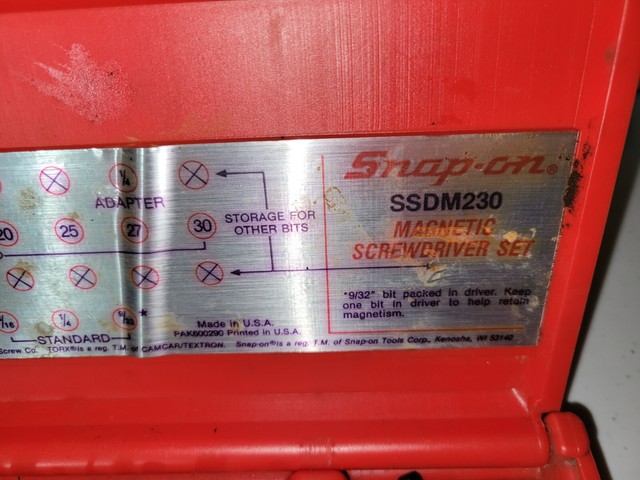 Vintage Snap-on SSDM230 Magnetic Screwdriver Set 04chb for sale online ...