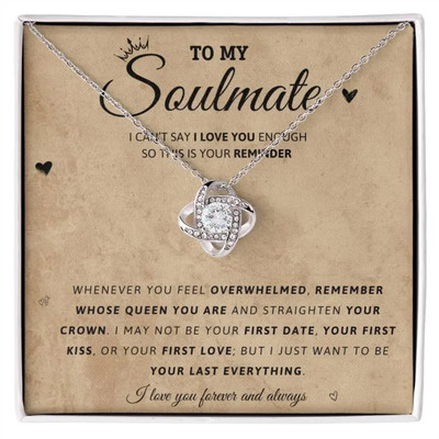 To My Soulmate Jewelry, Soulmate gift, Necklace Gift Set, Anniversary Necklace | eBay