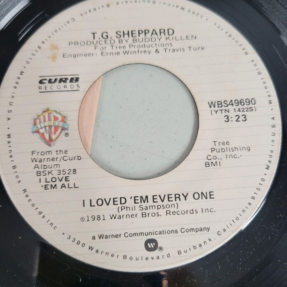 TG Sheppard 45 RPM Vinyl I Loved Em Every One / I Could Never Dream ...