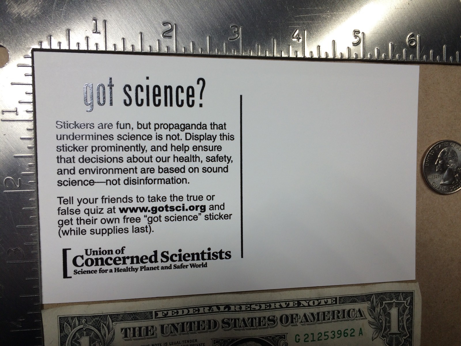 got science? Bumper Sticker Decal Union of Concerned Scientists | eBay