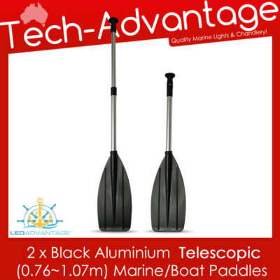 2 x Marine Compact Boat Aluminium Telescopic Extendable Paddles (0.6~1 ...