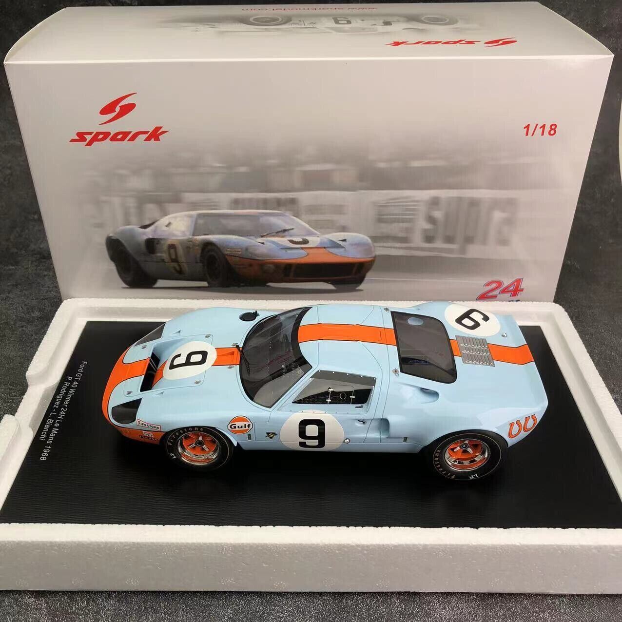 Spark+Ford+GT+40+1%3A18+Resin+Vehicle+-+Blue+%2818LM68%29 for sale ...